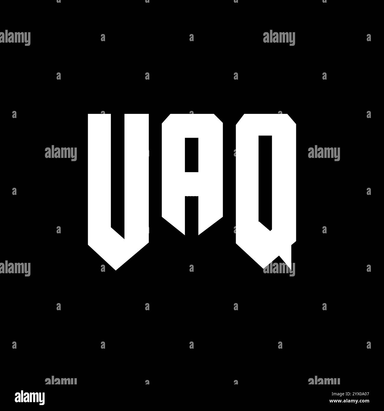 UAQ letter logo design for technology company. UAQ logo design black ...