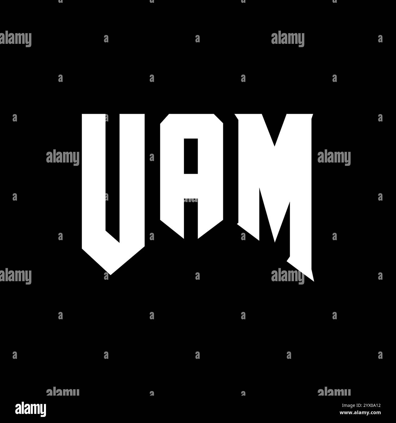 UAM letter logo design for technology company. UAM logo design black ...