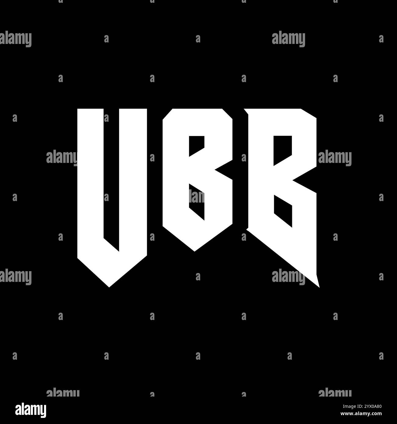 UBB letter logo design for technology company. UBB logo design black ...