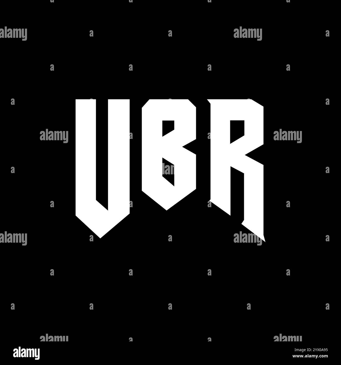 UBR letter logo design for technology company. UBR logo design black ...