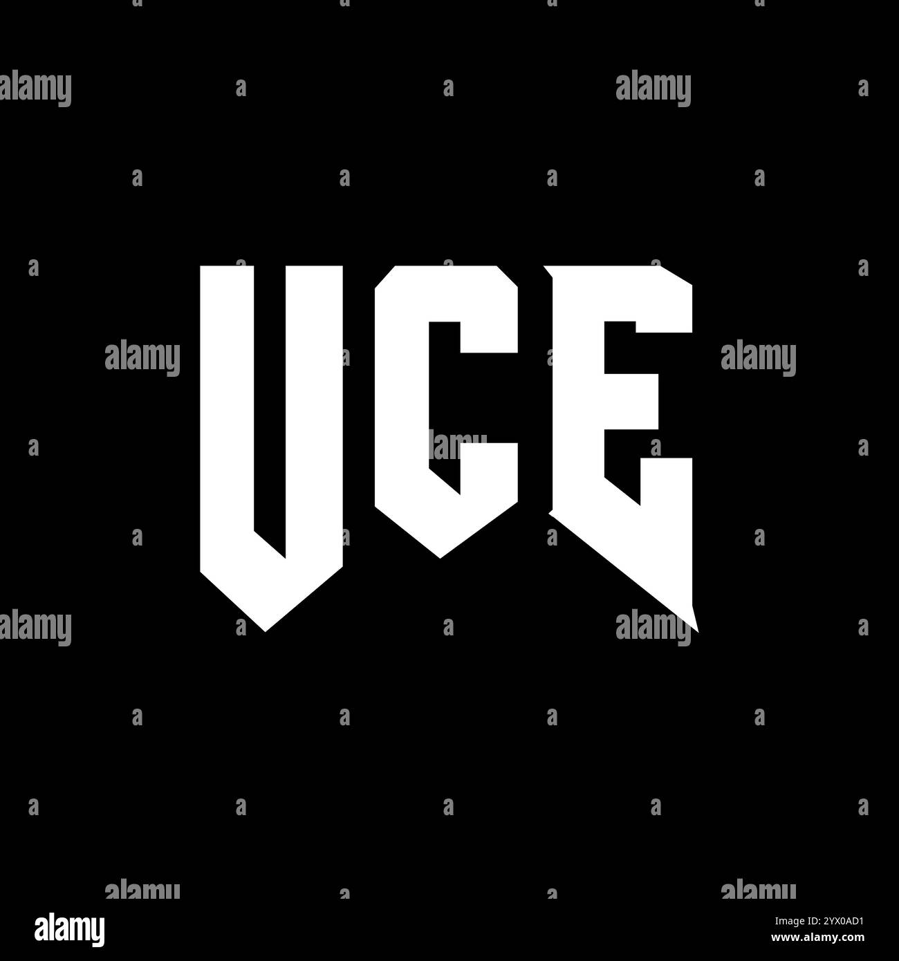 UCE letter logo design for technology company. UCE logo design black ...