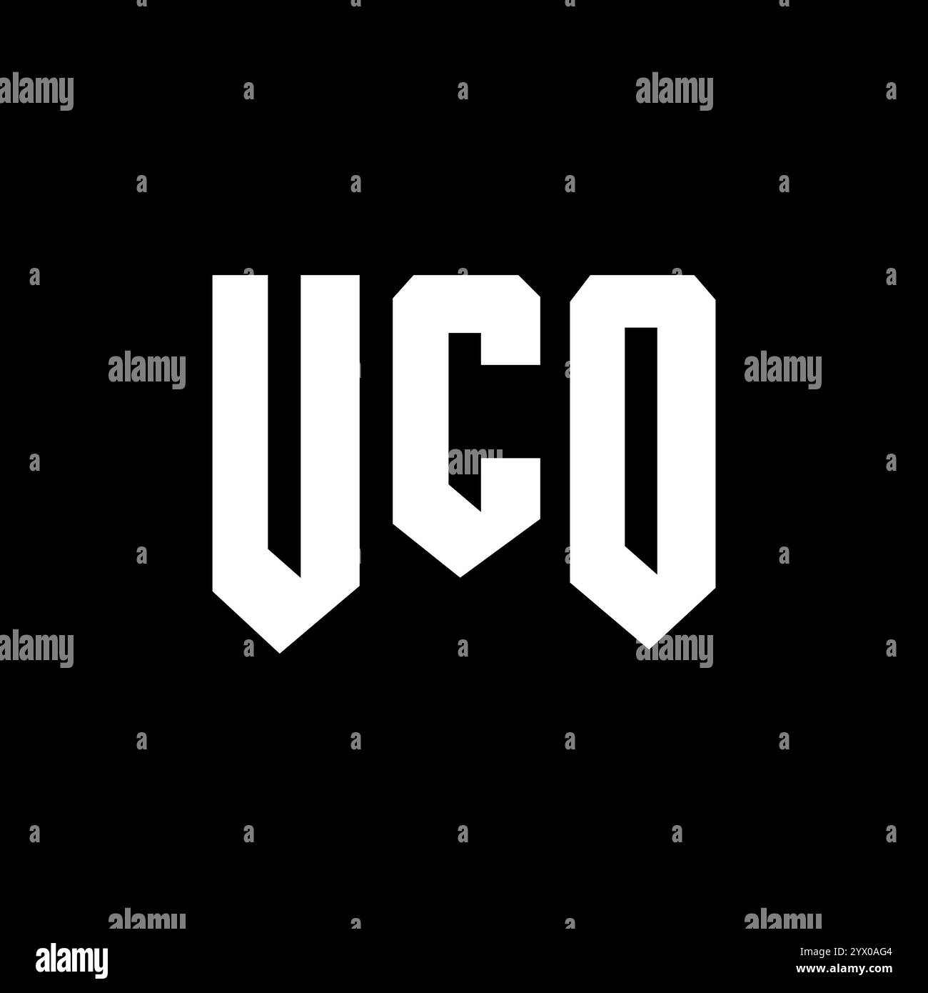 UCO letter logo design for technology company. UCO logo design black ...