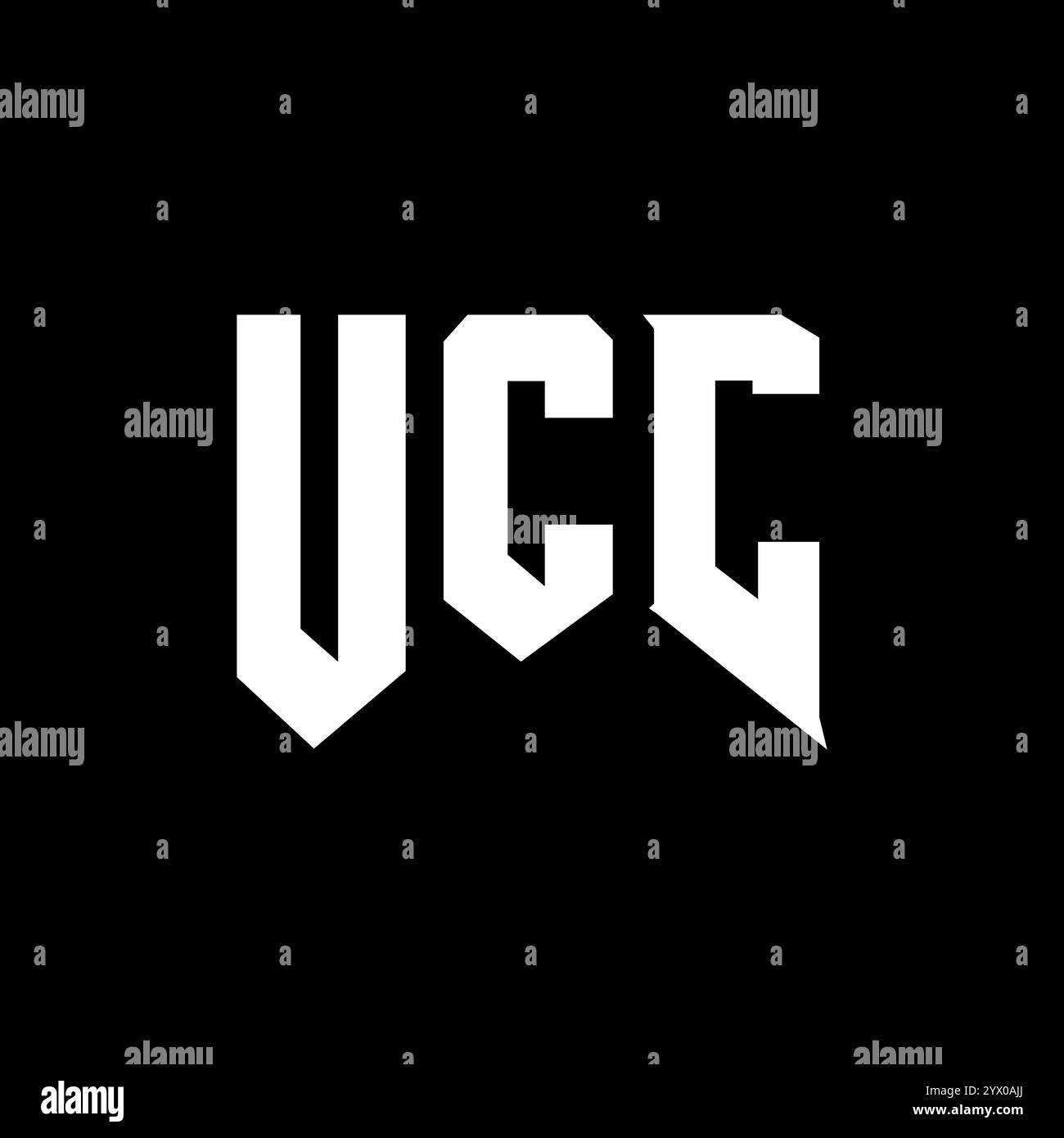 UCC letter logo design for technology company. UCC logo design black ...
