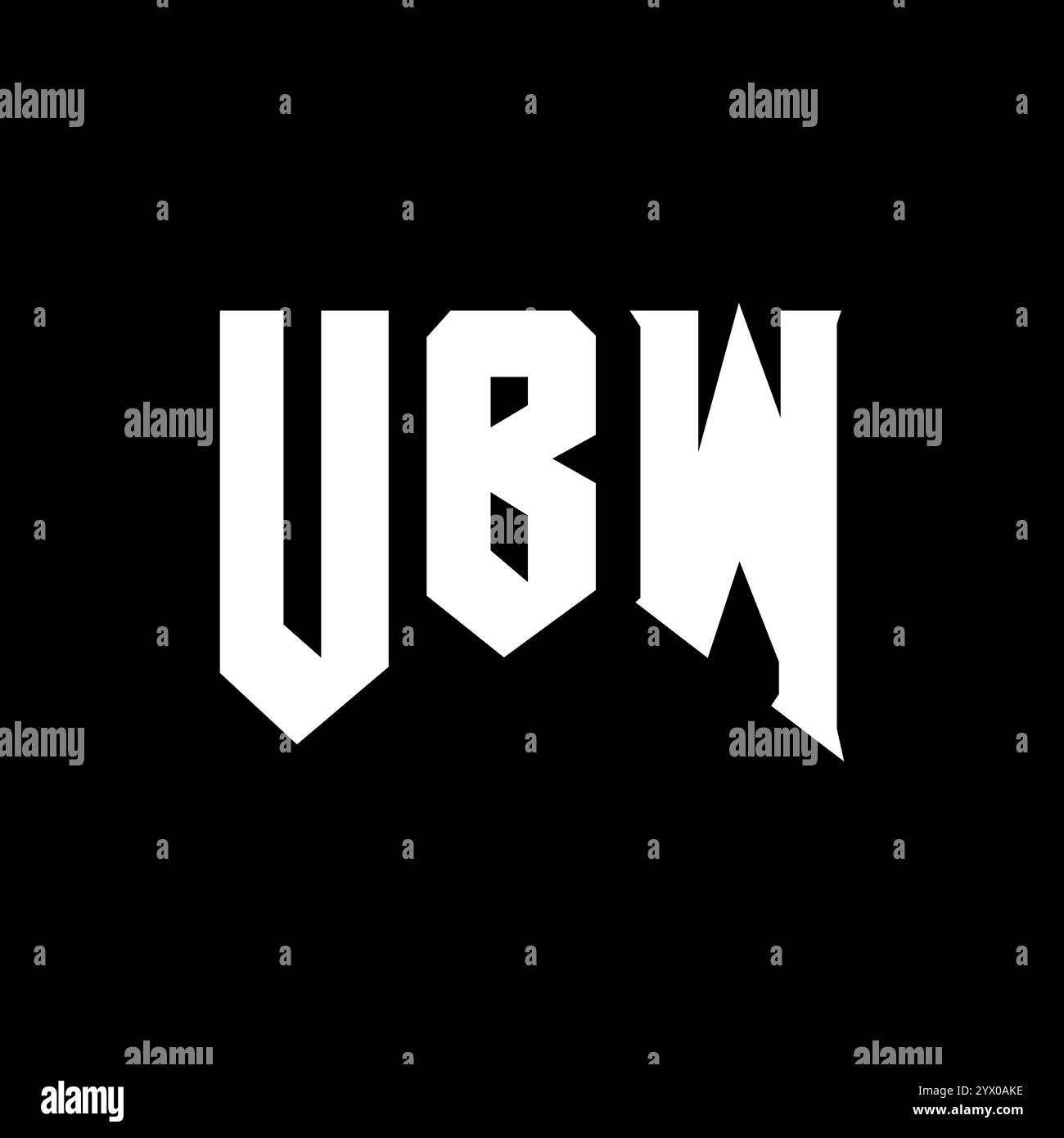 UBW letter logo design for technology company. UBW logo design black and white color combination ...