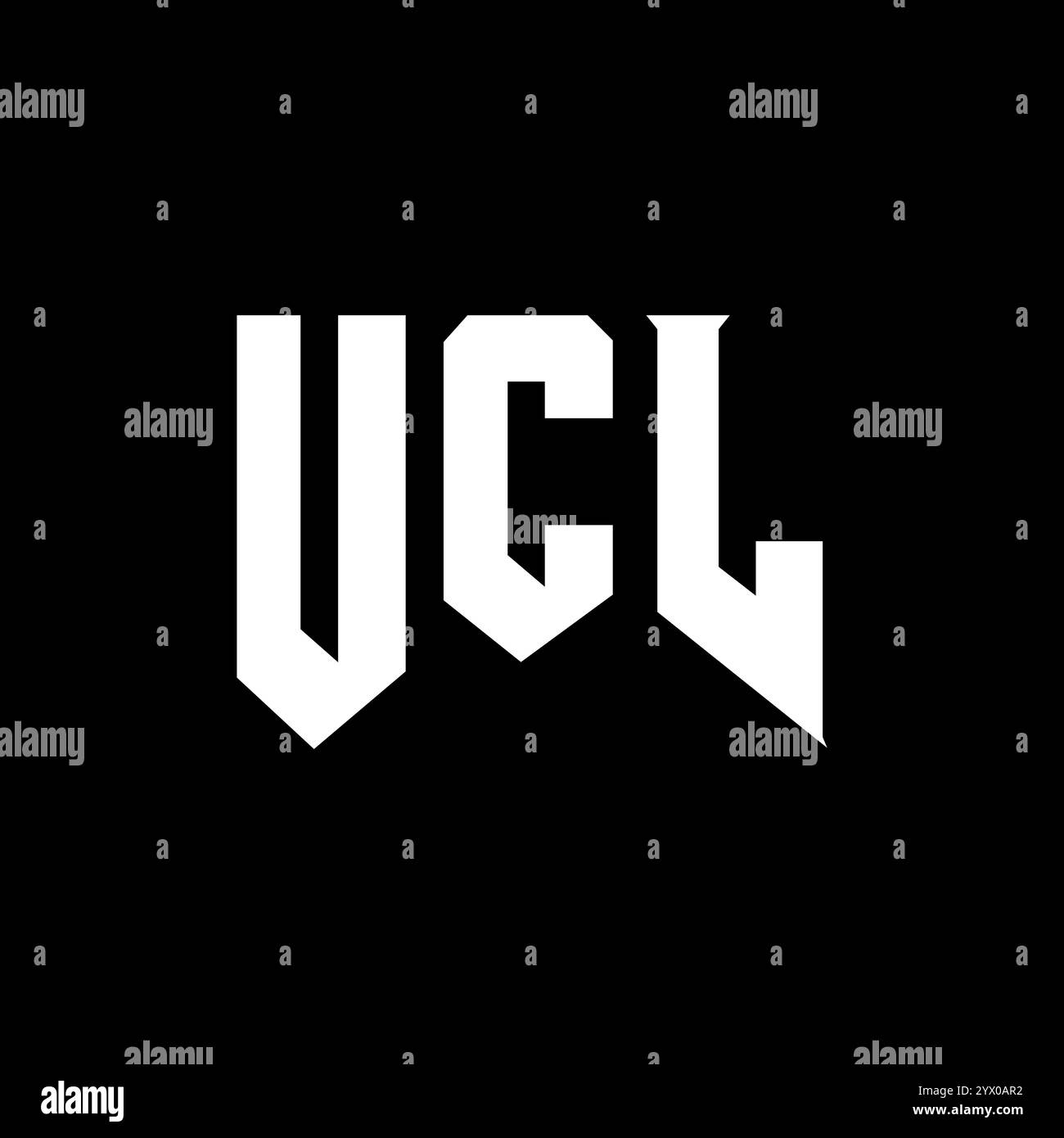 UCL letter logo design for technology company. UCL logo design black ...