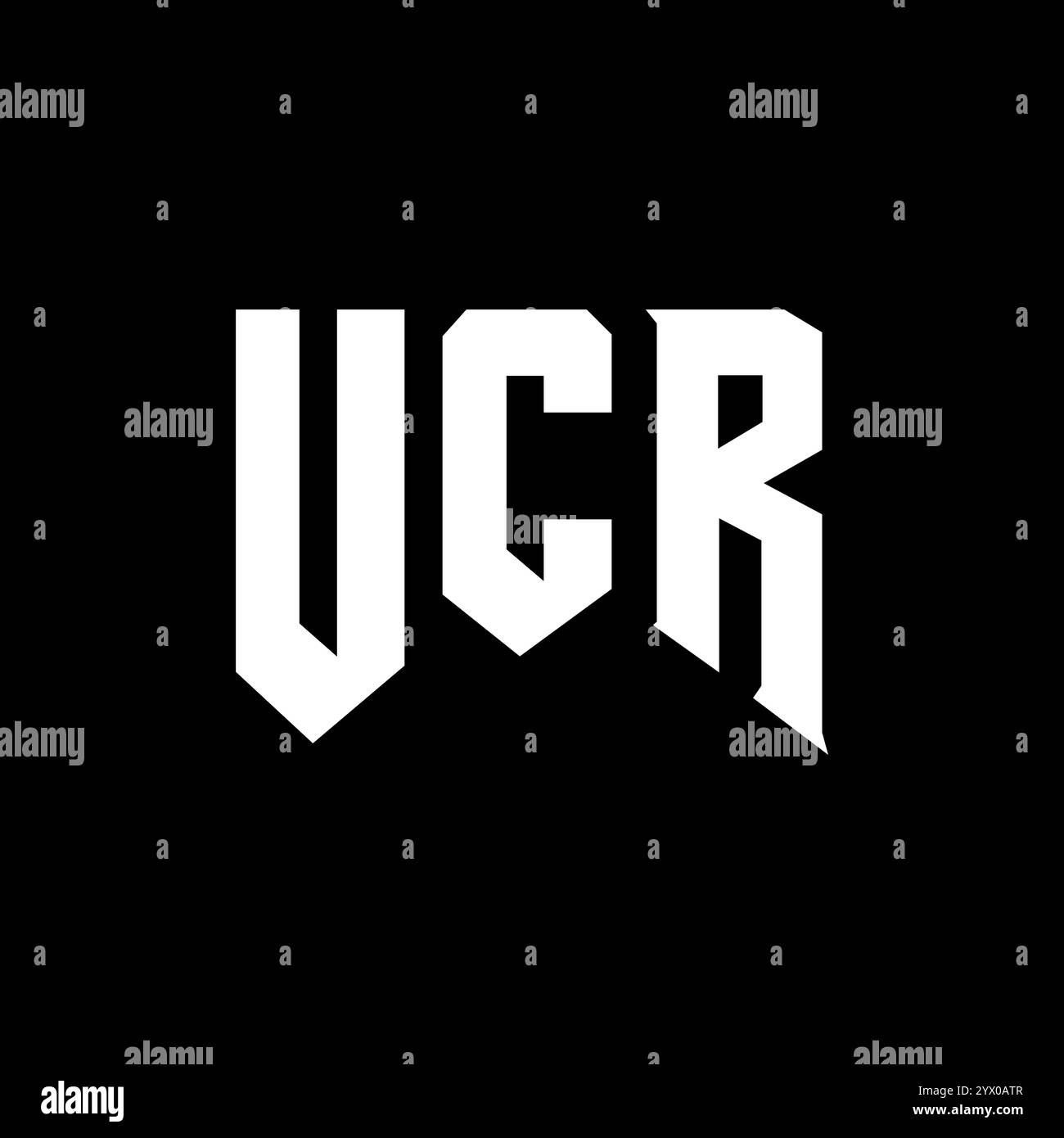 UCR letter logo design for technology company. UCR logo design black ...
