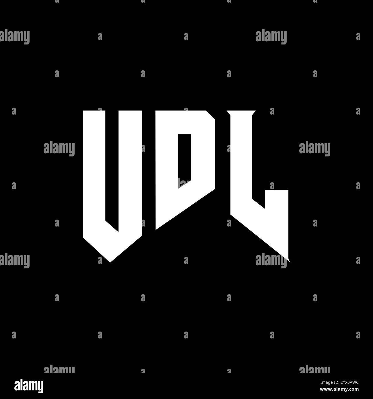 UDL letter logo design for technology company. UDL logo design black ...