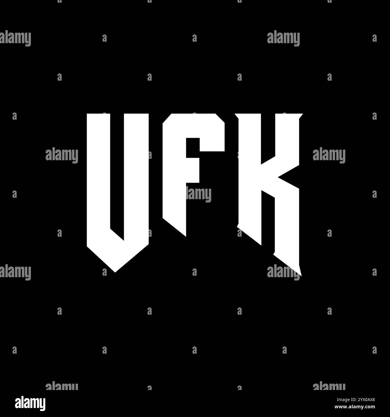 UFK letter logo design for technology company. UFK logo design black ...