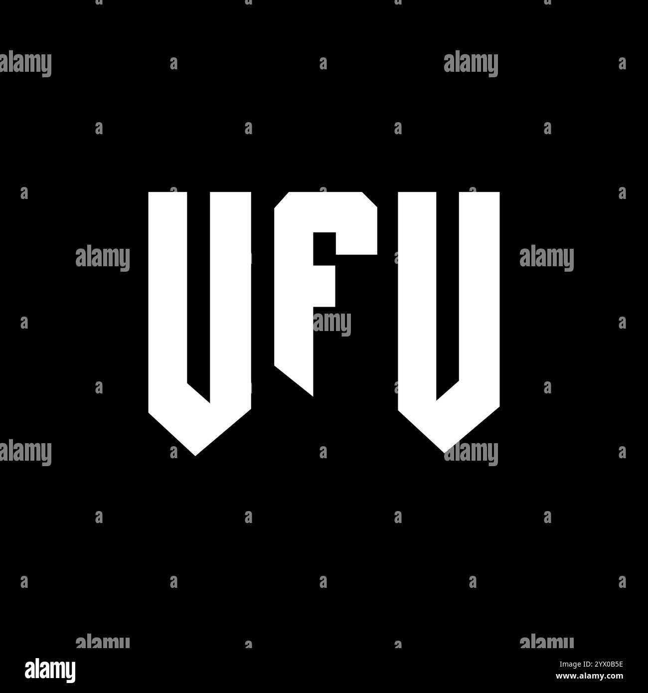 UFU letter logo design for technology company. UFU logo design black ...