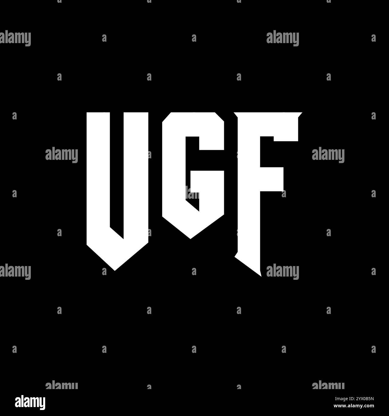 UGF letter logo design for technology company. UGF logo design black ...