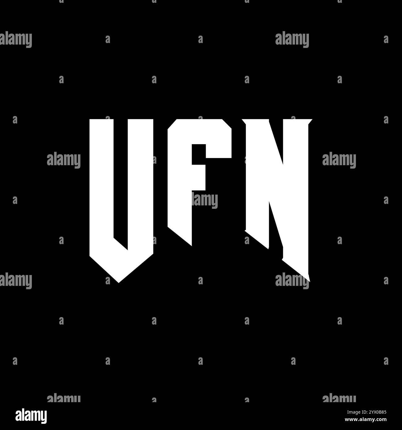 UFN letter logo design for technology company. UFN logo design black ...