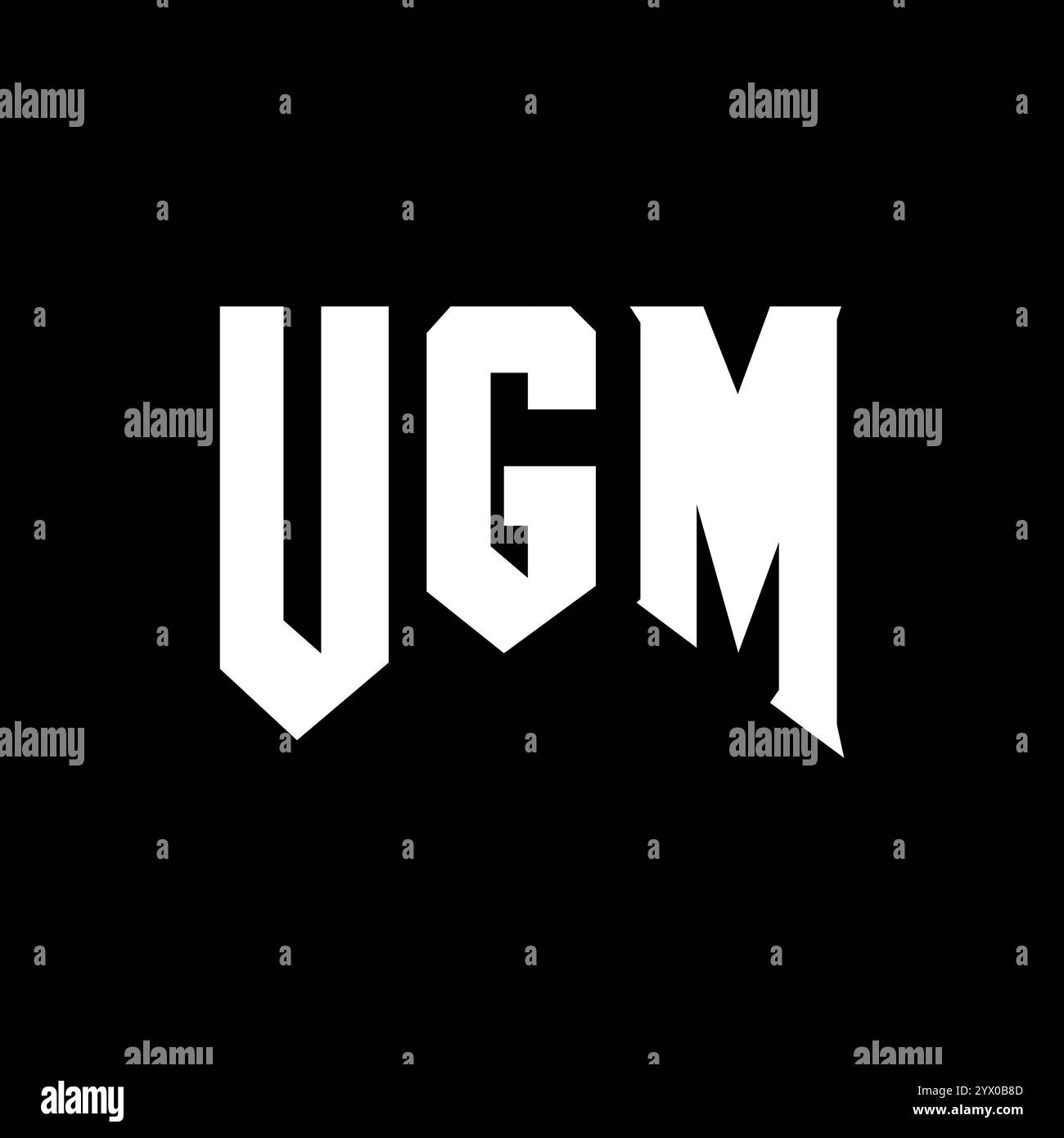 UGM letter logo design for technology company. UGM logo design black ...