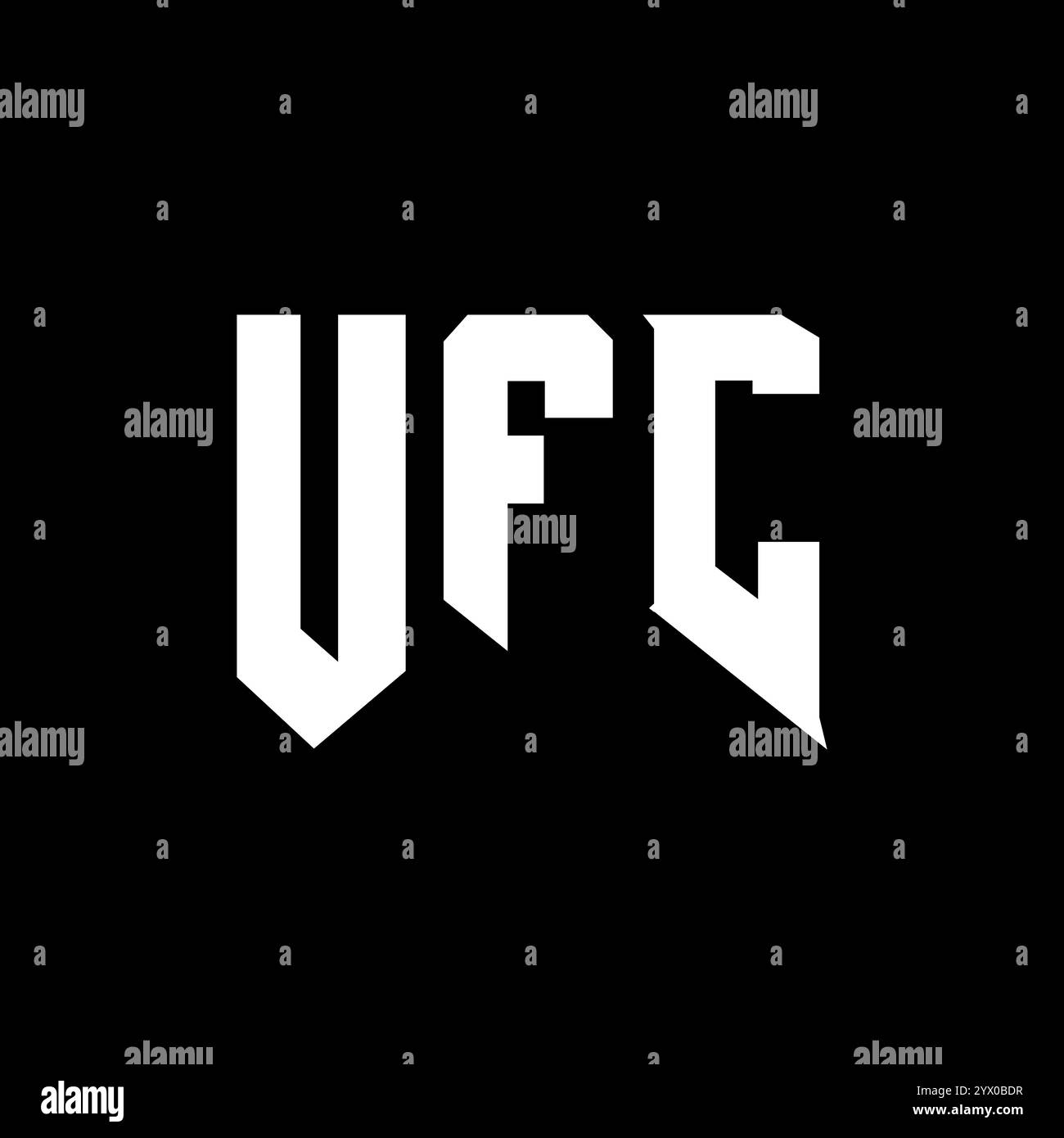 UFC letter logo design for technology company. UFC logo design black ...