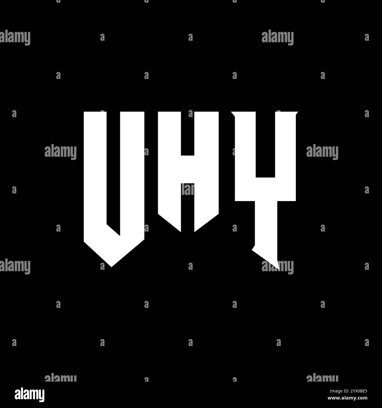 UHY letter logo design for technology company. UHY logo design black ...