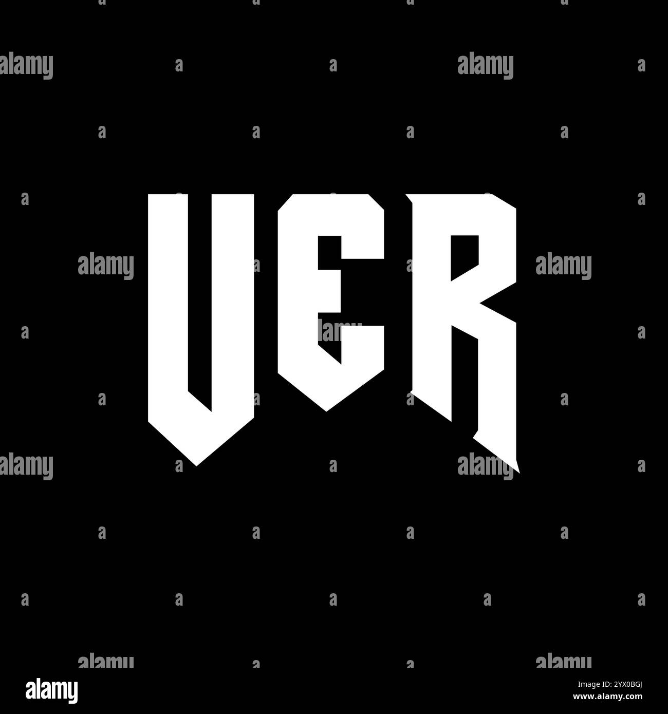 UER letter logo design for technology company. UER logo design black ...