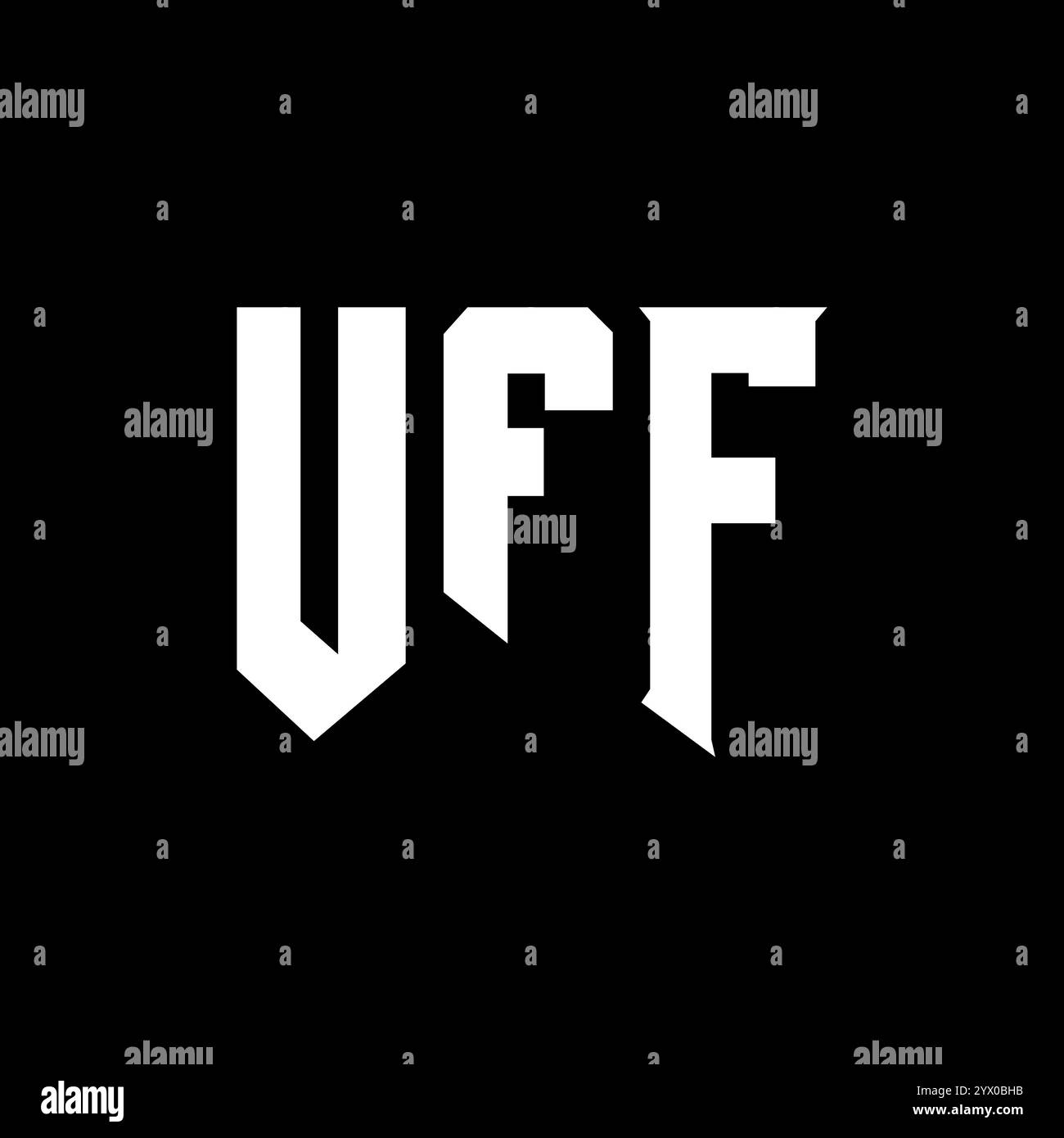 UFF letter logo design for technology company. UFF logo design black ...