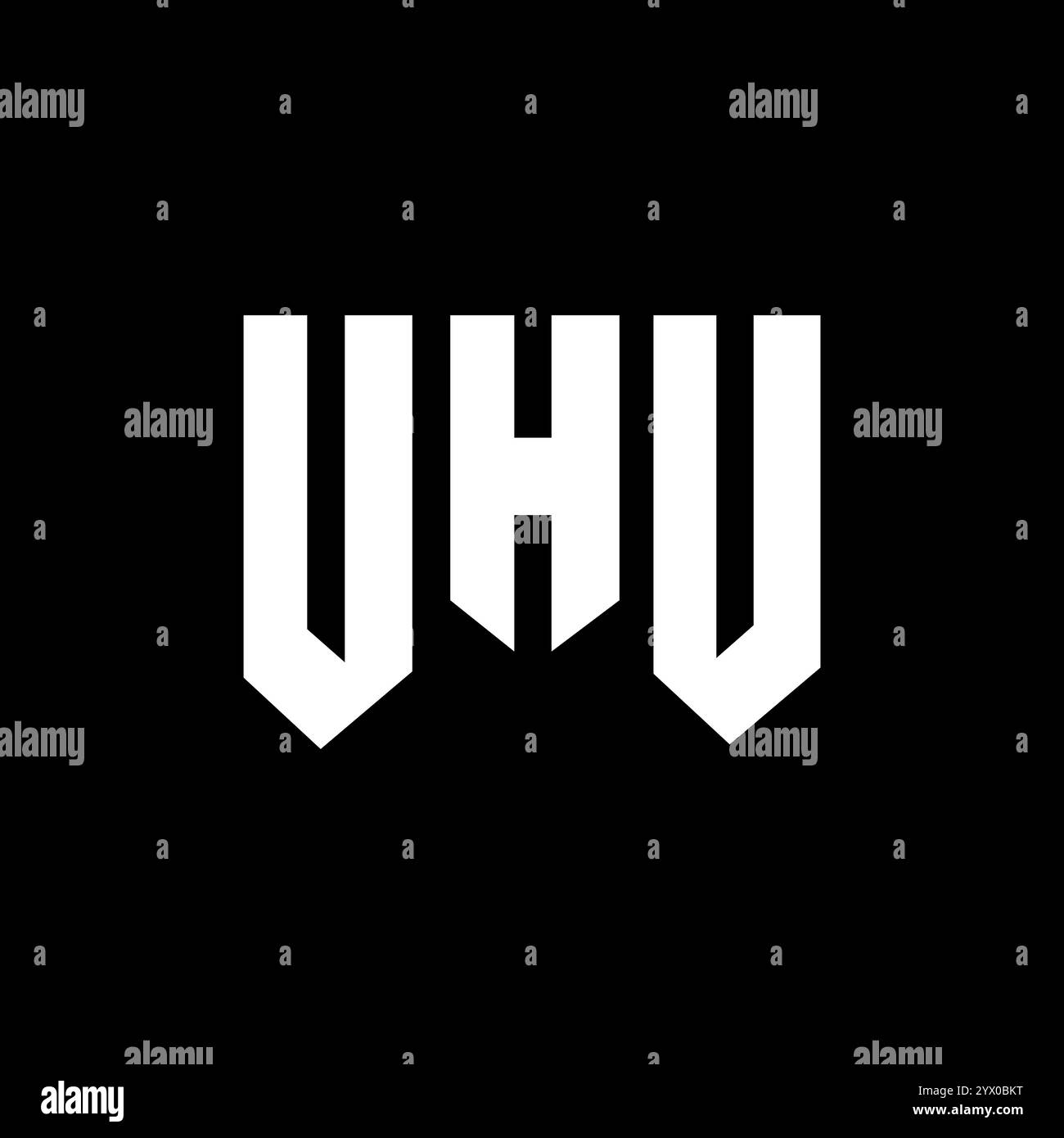 UHU letter logo design for technology company. UHU logo design black ...