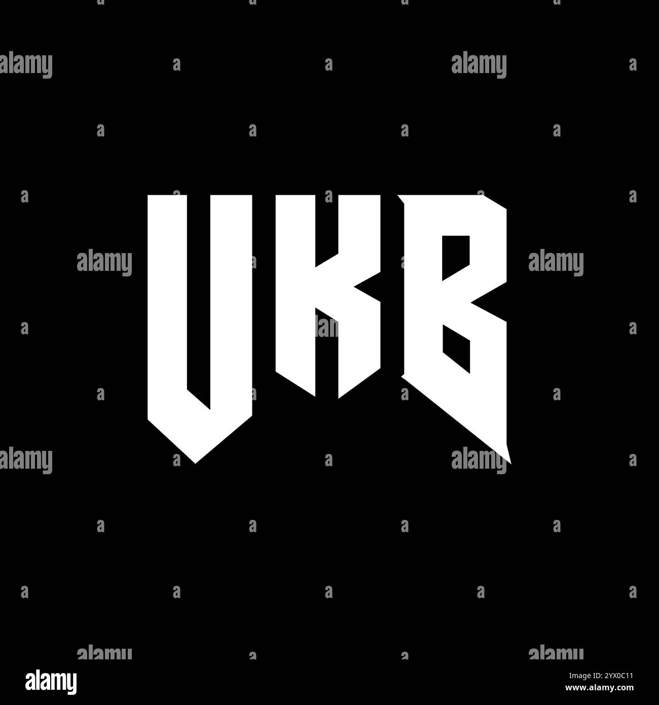 UKB letter logo design for technology company. UKB logo design black ...