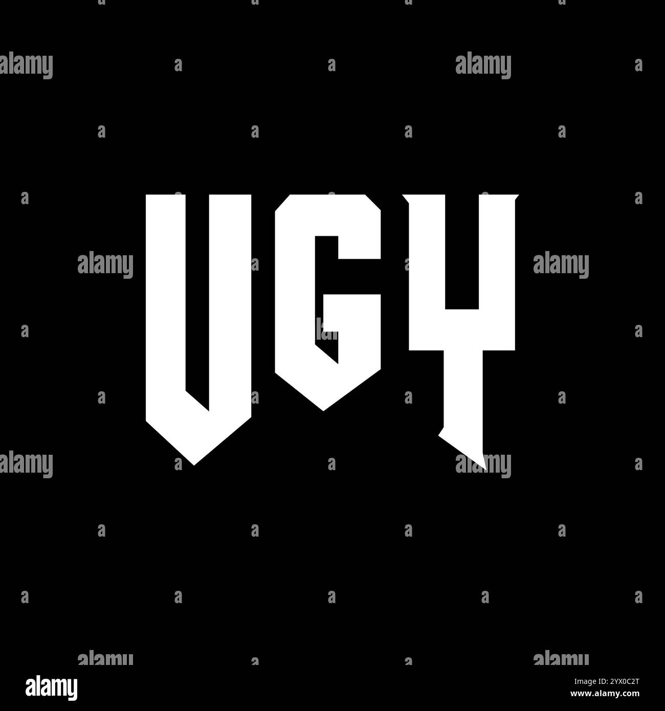 UGY letter logo design for technology company. UGY logo design black ...