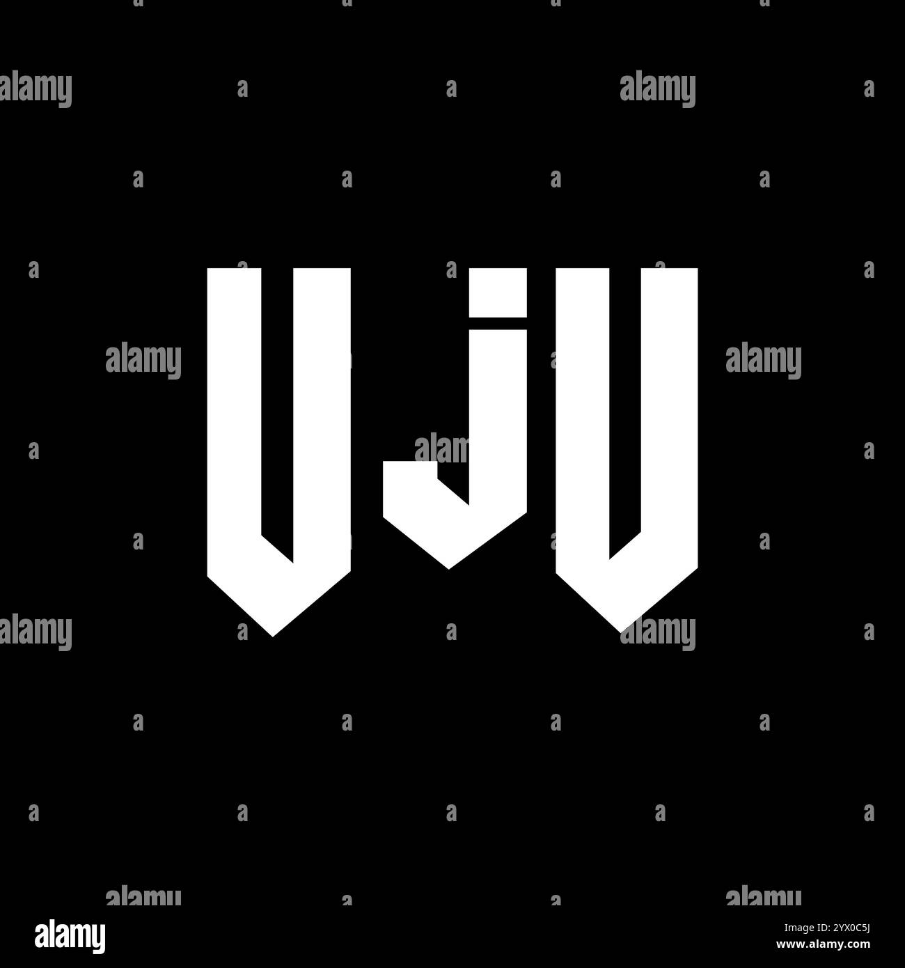 UJU letter logo design for technology company. UJU logo design black ...