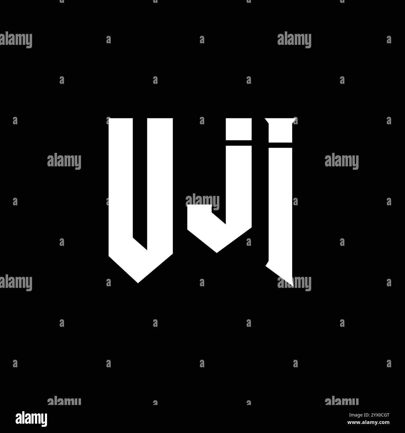 UJI letter logo design for technology company. UJI logo design black ...