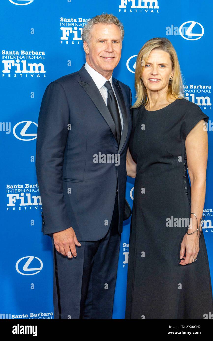 USA. 11th Dec, 2024. Actor-Producer Will Ferrell and wife Viveca Paulin ...