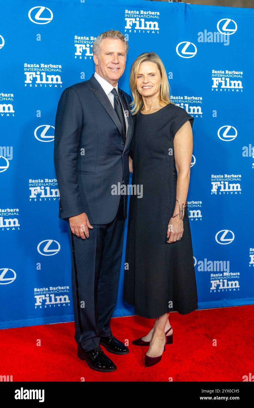 USA. 11th Dec, 2024. Actor-Producer Will Ferrell and wife Viveca Paulin ...