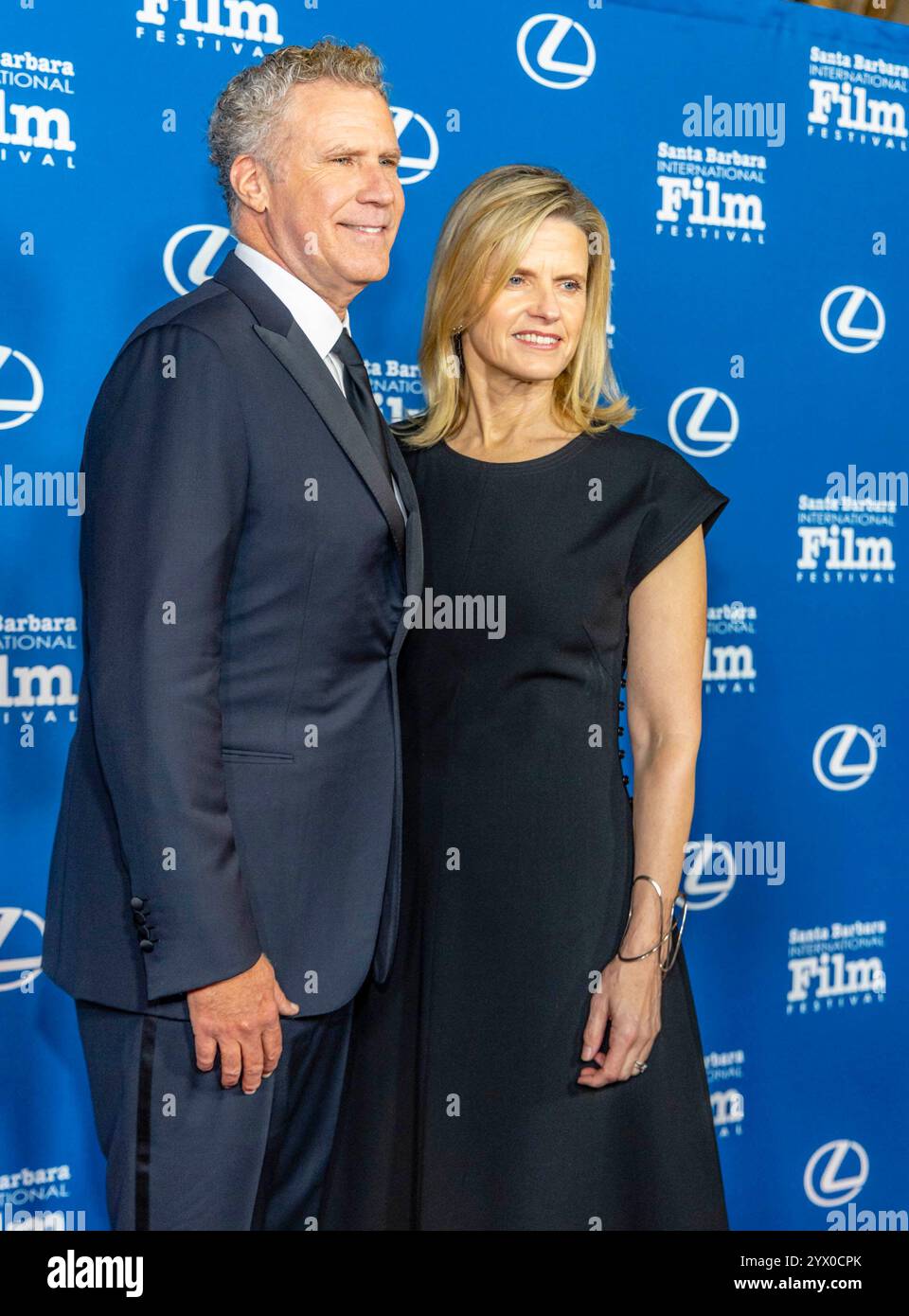 USA. 11th Dec, 2024. Actor-Producer Will Ferrell and wife Viveca Paulin ...