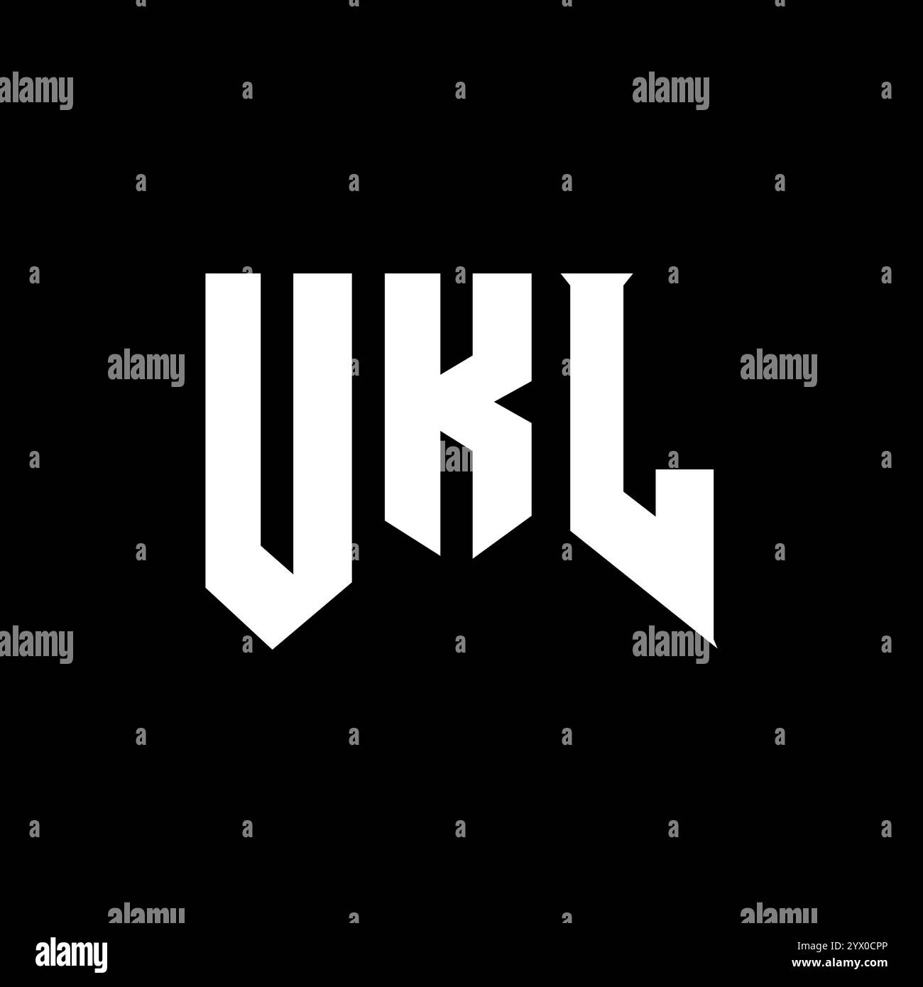 UKL letter logo design for technology company. UKL logo design black ...