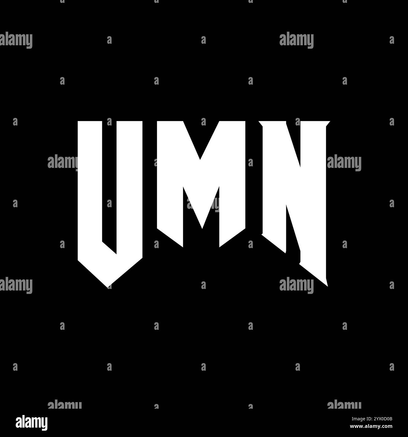 UMN letter logo design for technology company. UMN logo design black ...