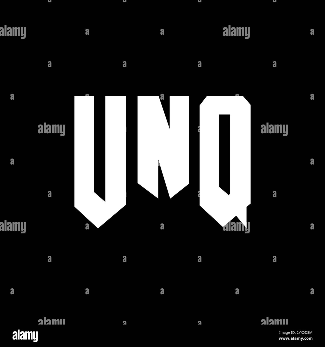 UNQ letter logo design for technology company. UNQ logo design black ...