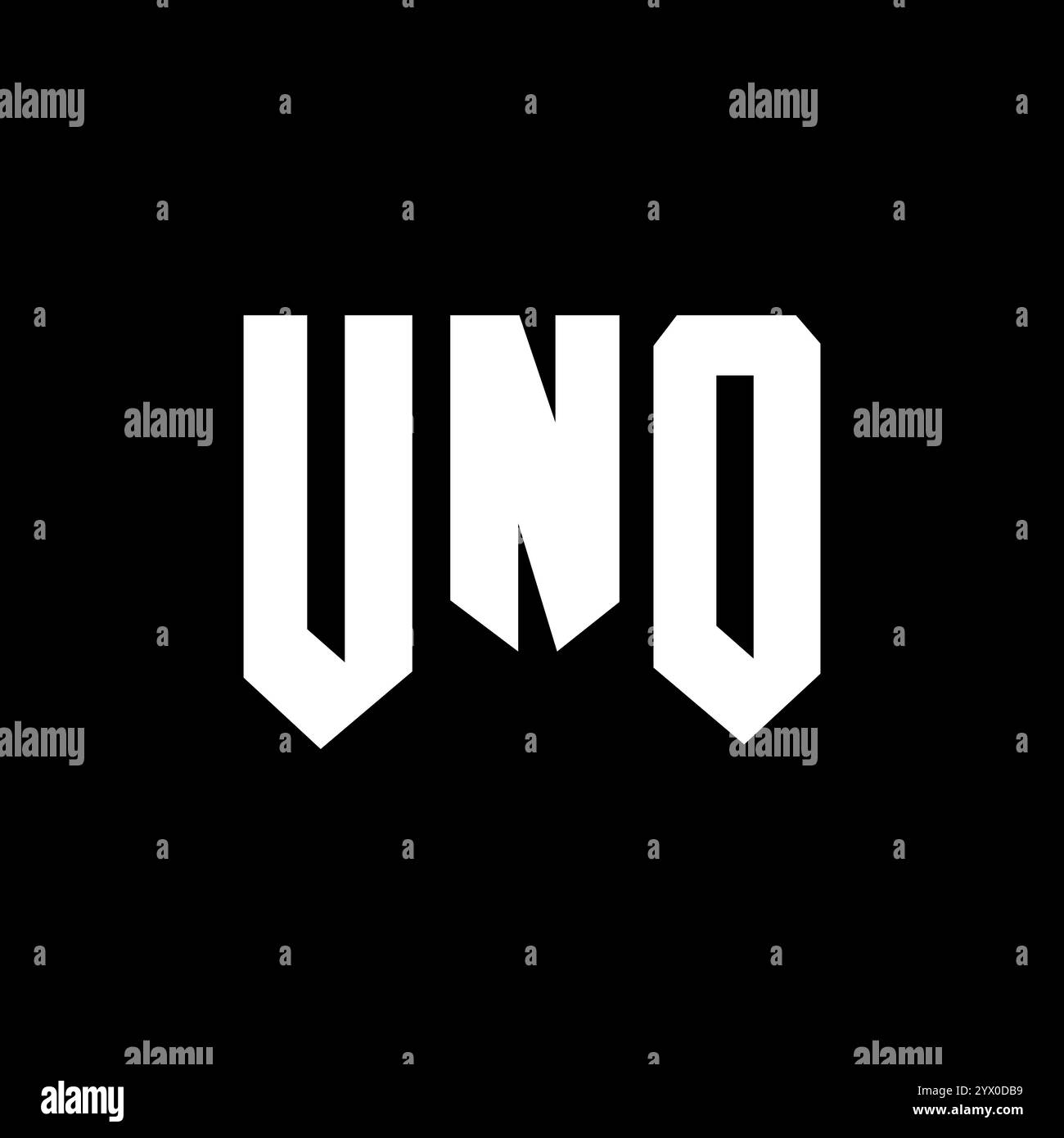 UNO letter logo design for technology company. UNO logo design black ...