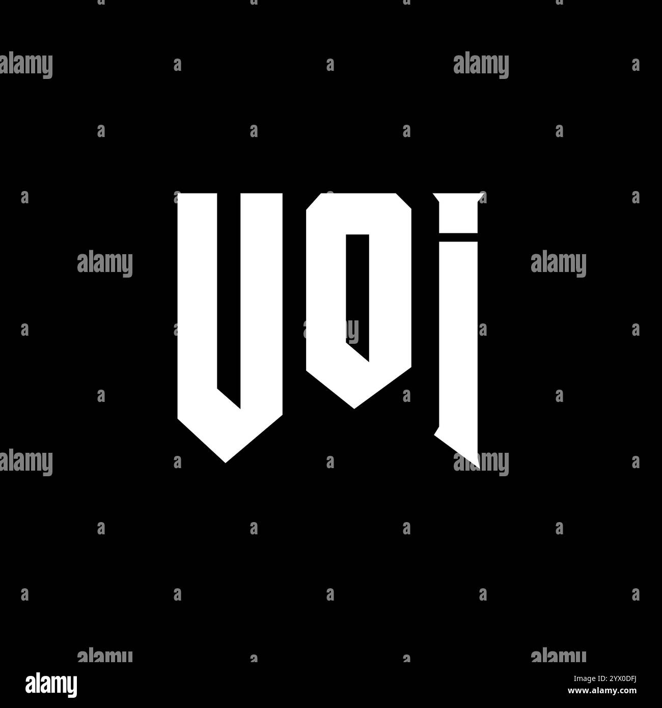 UOI letter logo design for technology company. UOI logo design black ...
