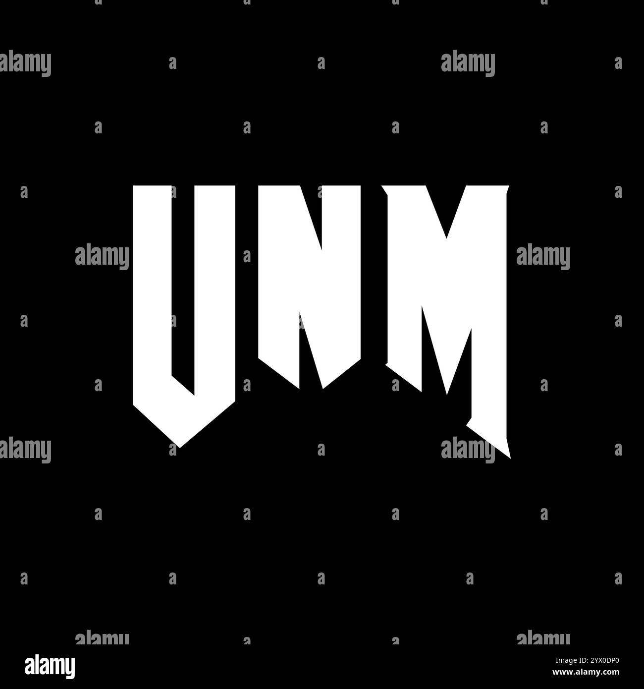 UNM letter logo design for technology company. UNM logo design black ...
