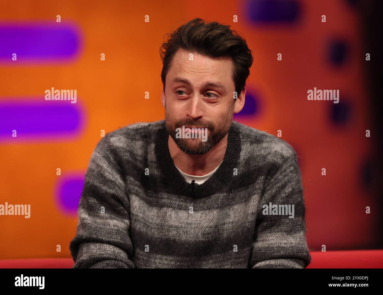 EDITORIAL USE ONLY. Kieran Culkin during the filming for the Graham ...