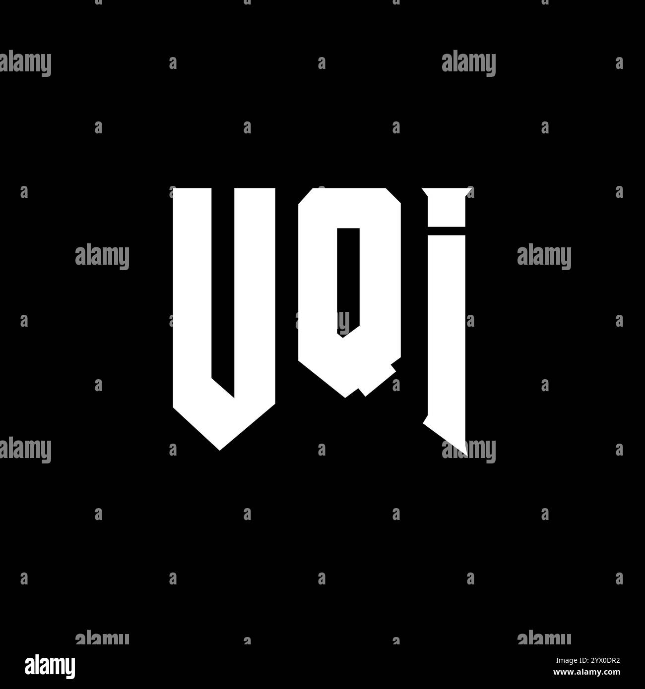 UQI letter logo design for technology company. UQI logo design black ...