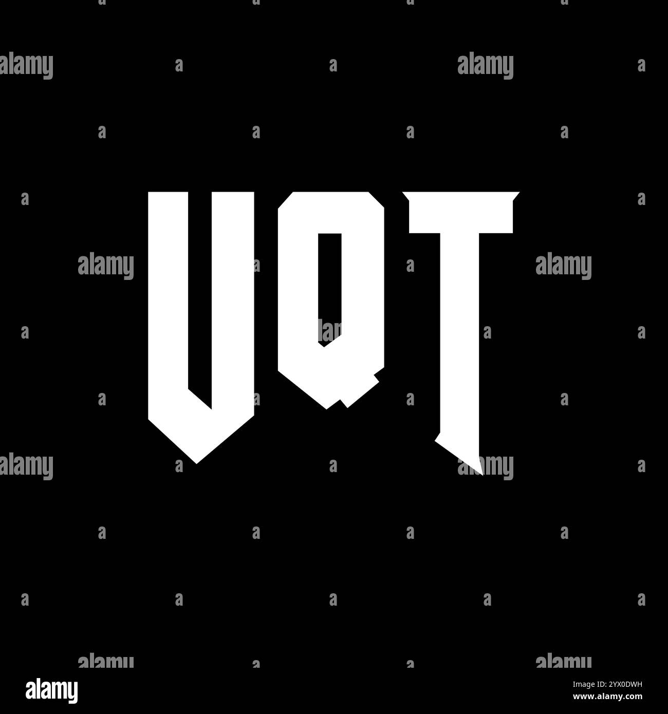 UQT letter logo design for technology company. UQT logo design black ...