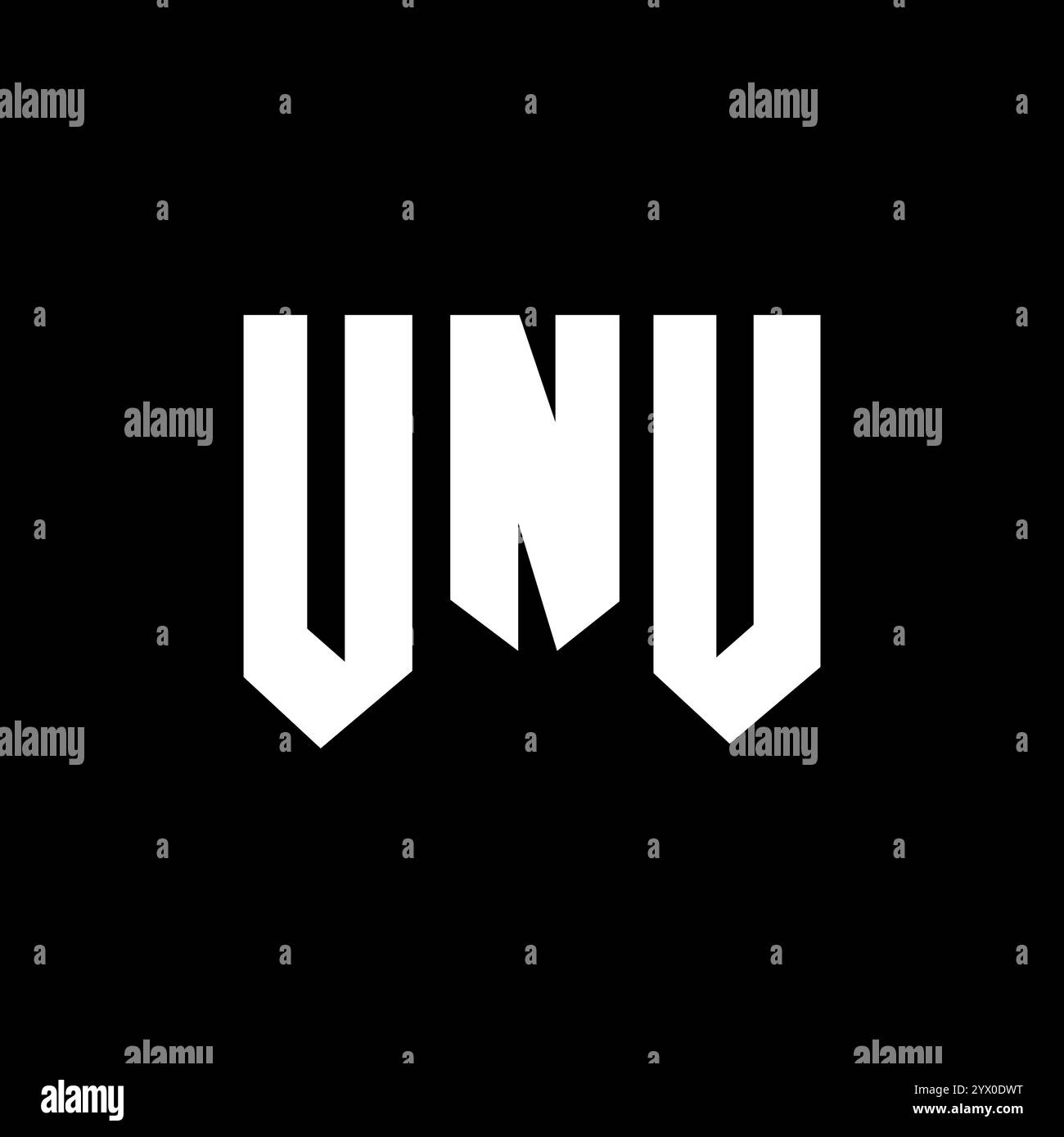 UNU letter logo design for technology company. UNU logo design black ...