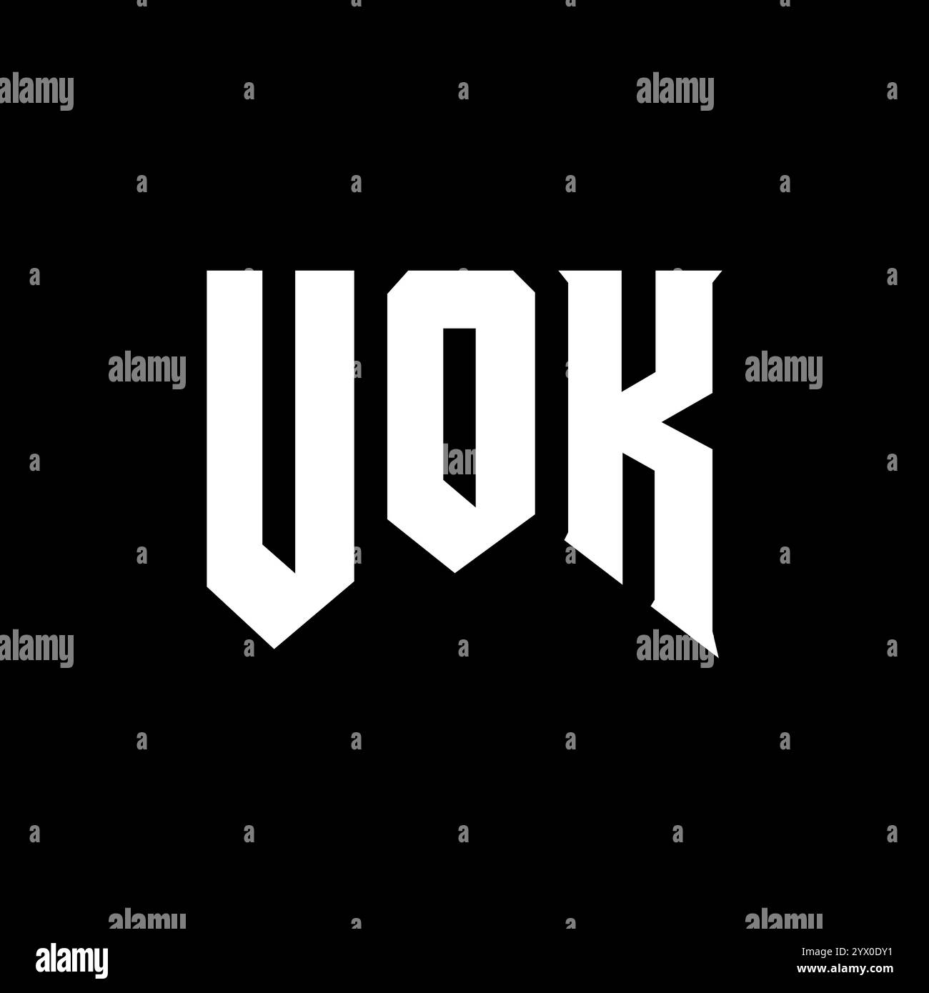 UOK letter logo design for technology company. UOK logo design black ...