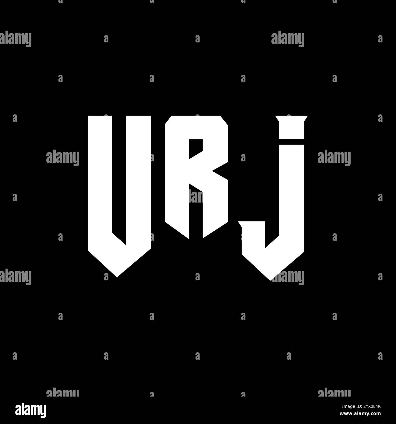 URJ letter logo design for technology company. URJ logo design black ...