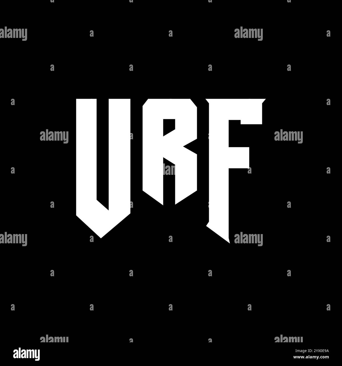 URF letter logo design for technology company. URF logo design black ...