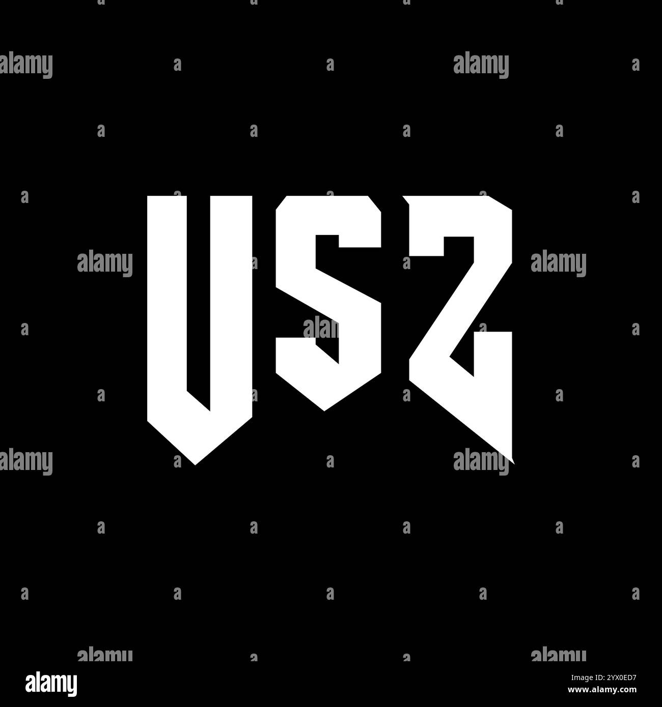 USZ letter logo design for technology company. USZ logo design black ...