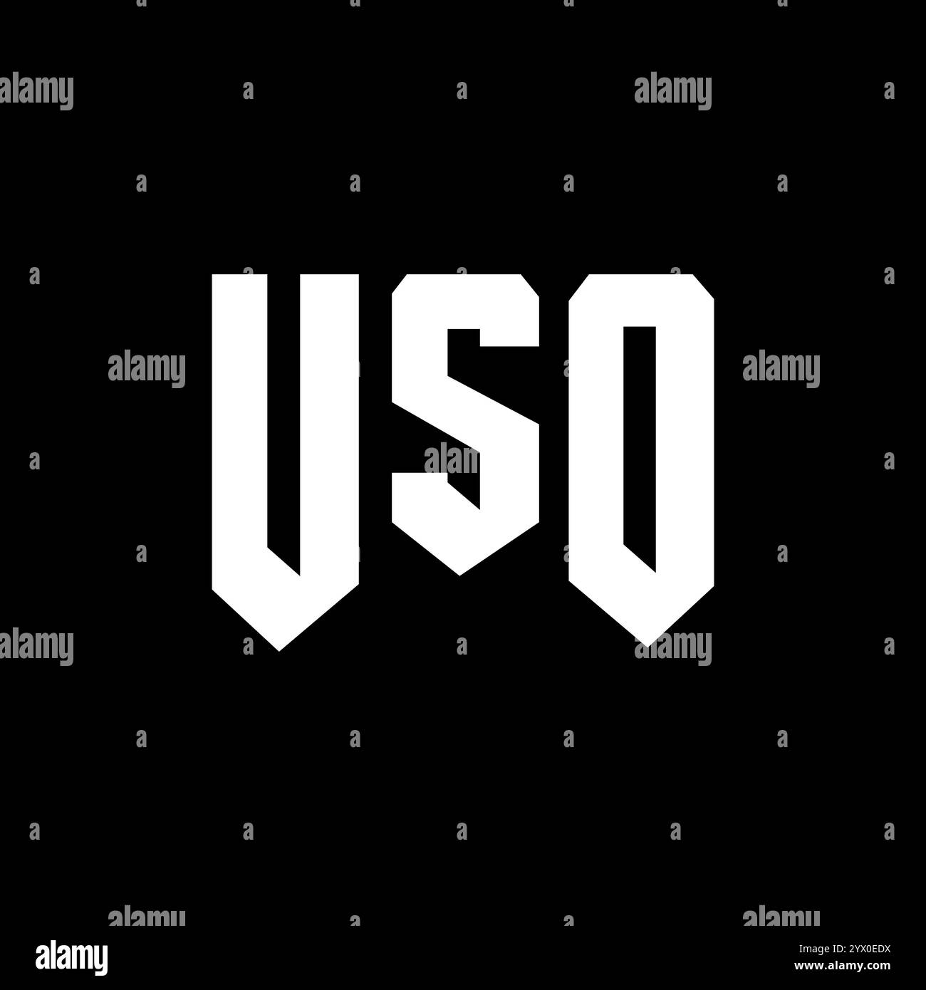 USO letter logo design for technology company. USO logo design black ...