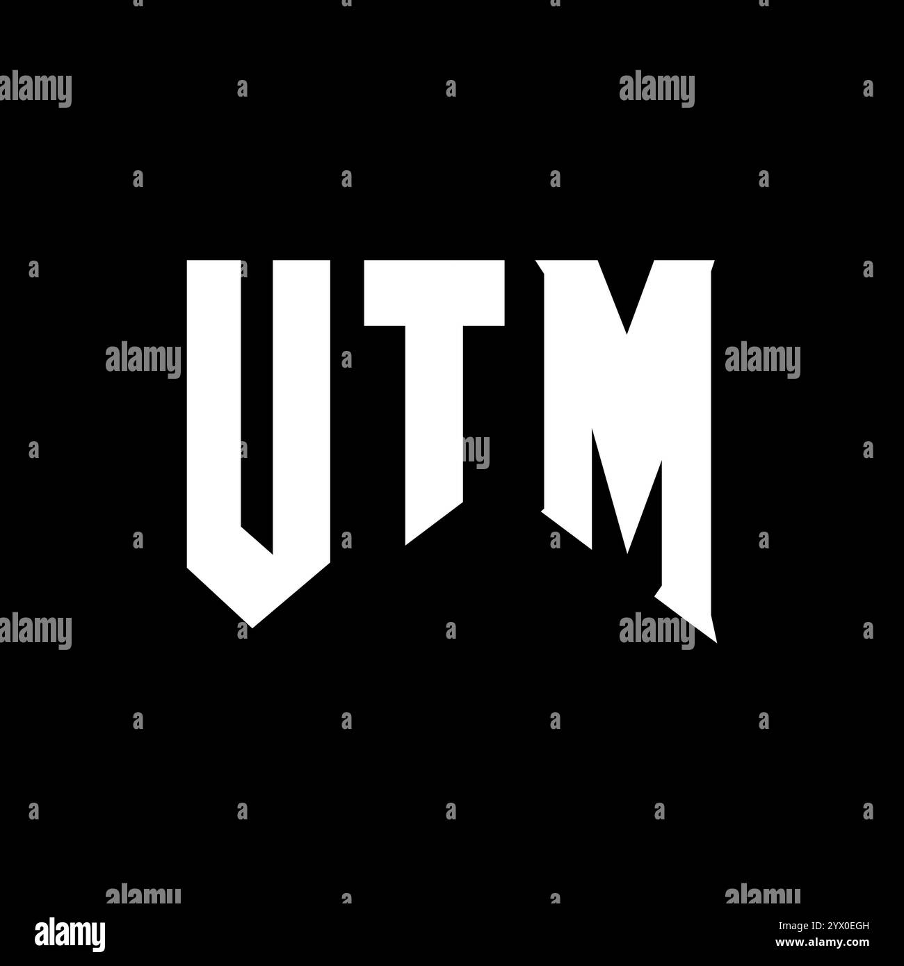 UTM letter logo design for technology company. UTM logo design black ...