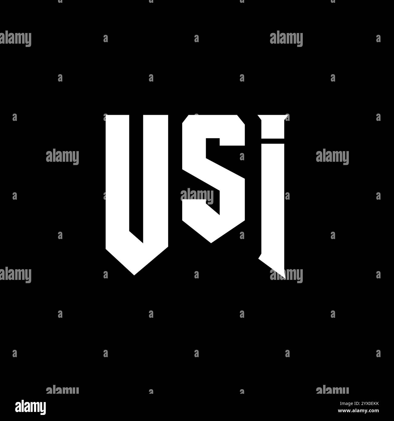 USI letter logo design for technology company. USI logo design black ...