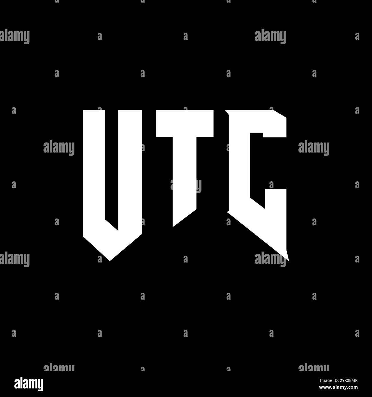 UTC letter logo design for technology company. UTC logo design black ...