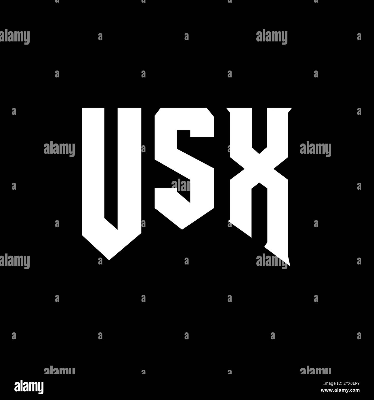 USX letter logo design for technology company. USX logo design black ...