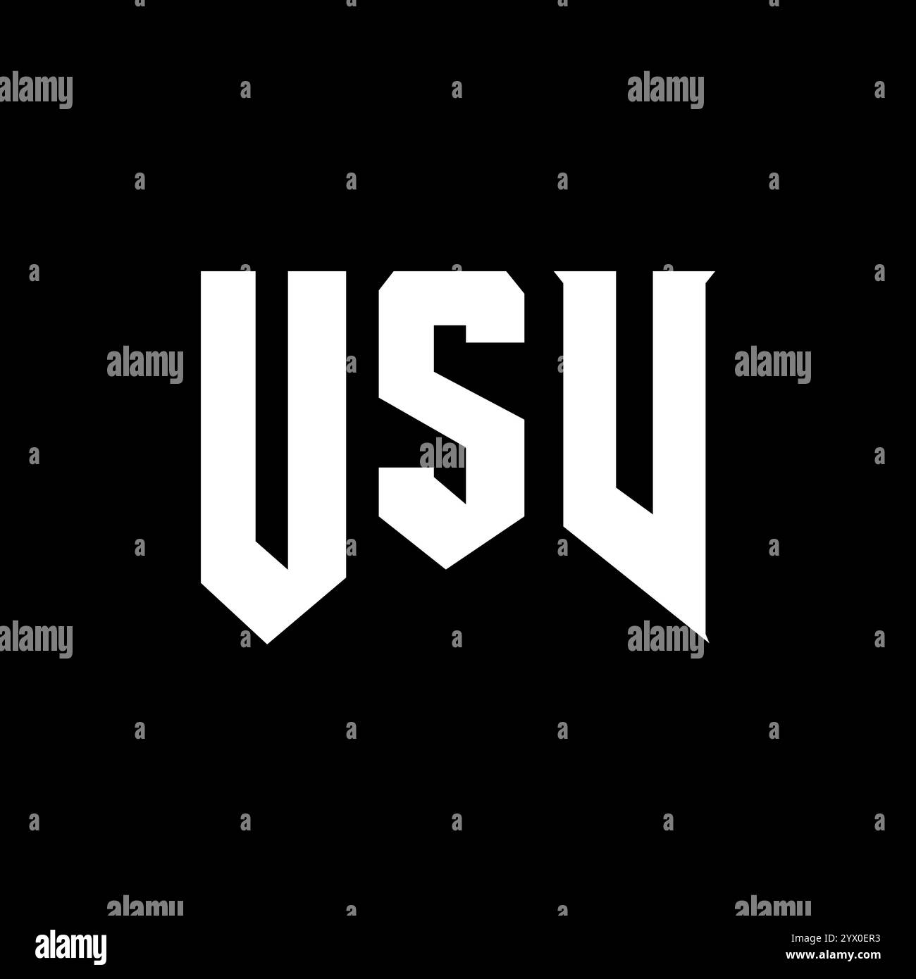 USV letter logo design for technology company. USV logo design black ...