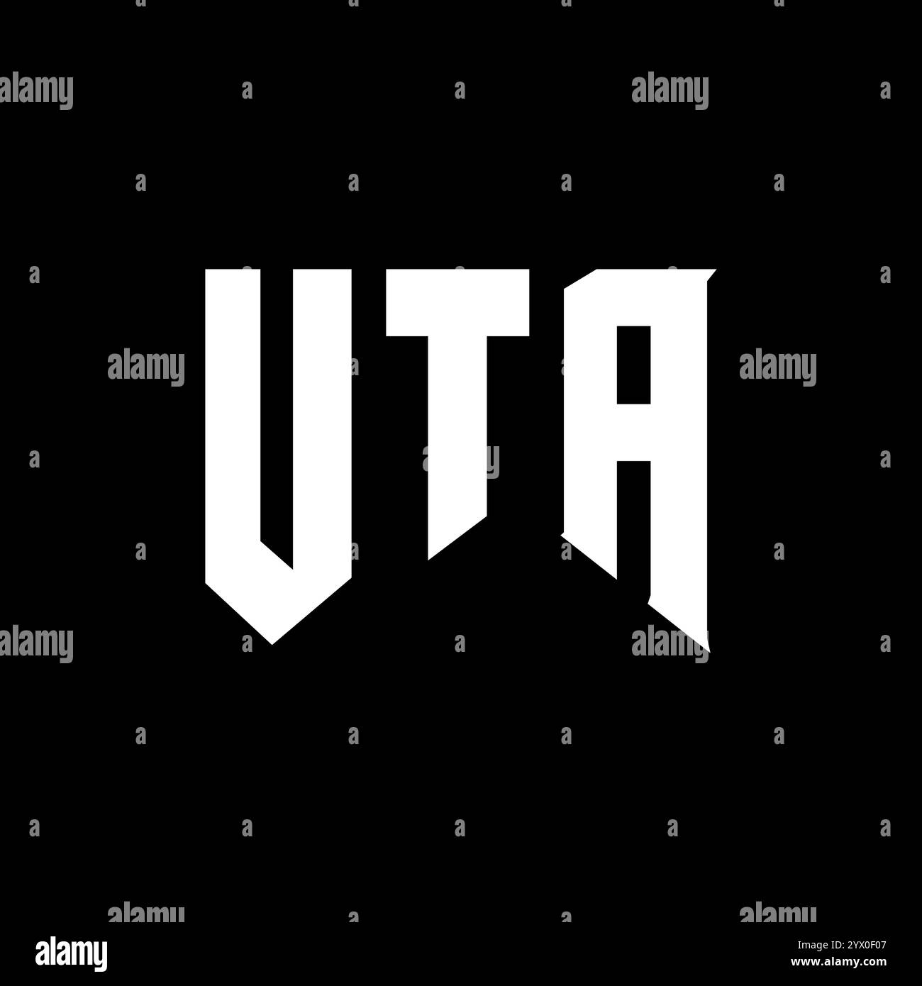 UTA letter logo design for technology company. UTA logo design black ...