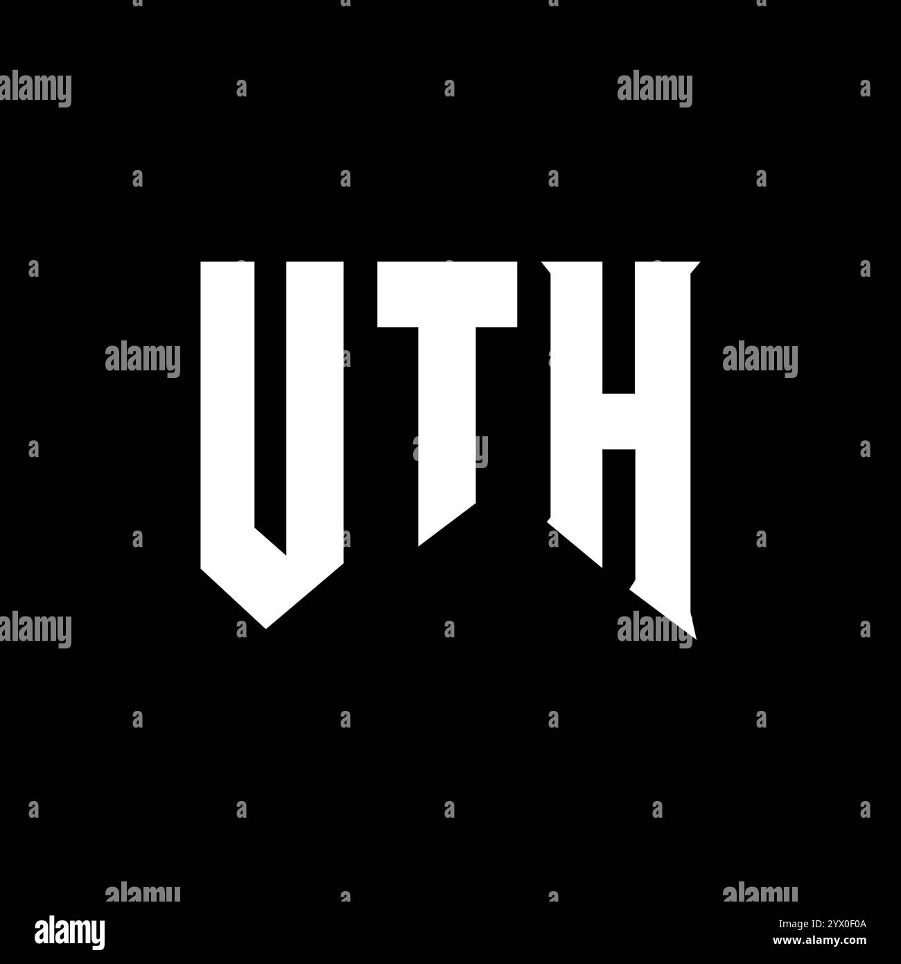 UTH letter logo design for technology company. UTH logo design black ...